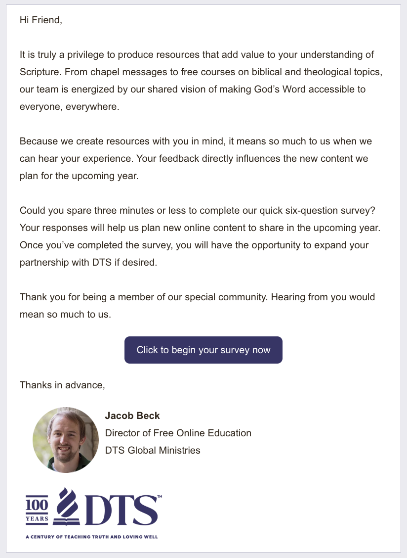 How using donor autonomy in a CTA impacted clicks on a survey - NextAfter