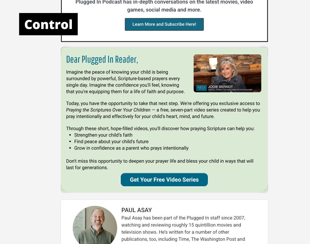 Will a specific resource in a dear reader drive more engagement than a ...