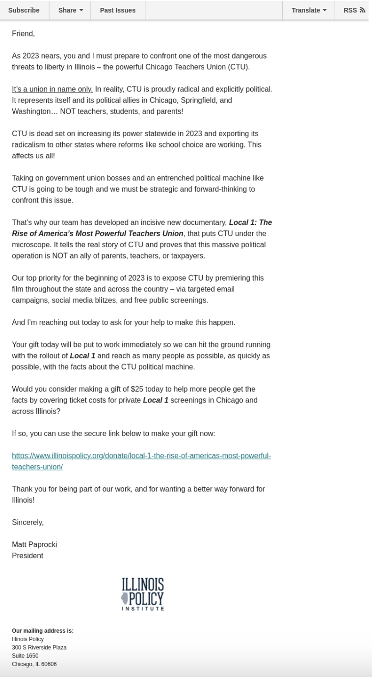 How a direct ask tied to a wider impact affected clickthrough rates ...